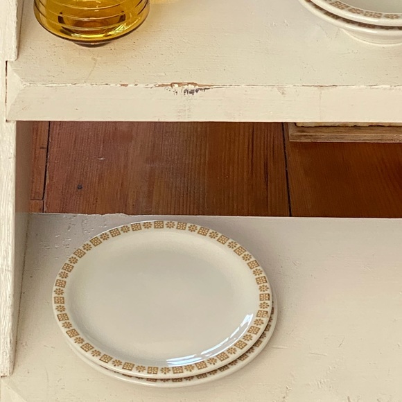 Dining | Vintage Small Plates With Retro Design Set Of 4 | Poshmark